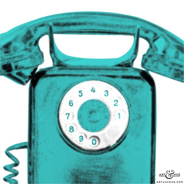 Retro Phone - Stylish Pop Art - Bespoke & Custom Art | Art & Hue