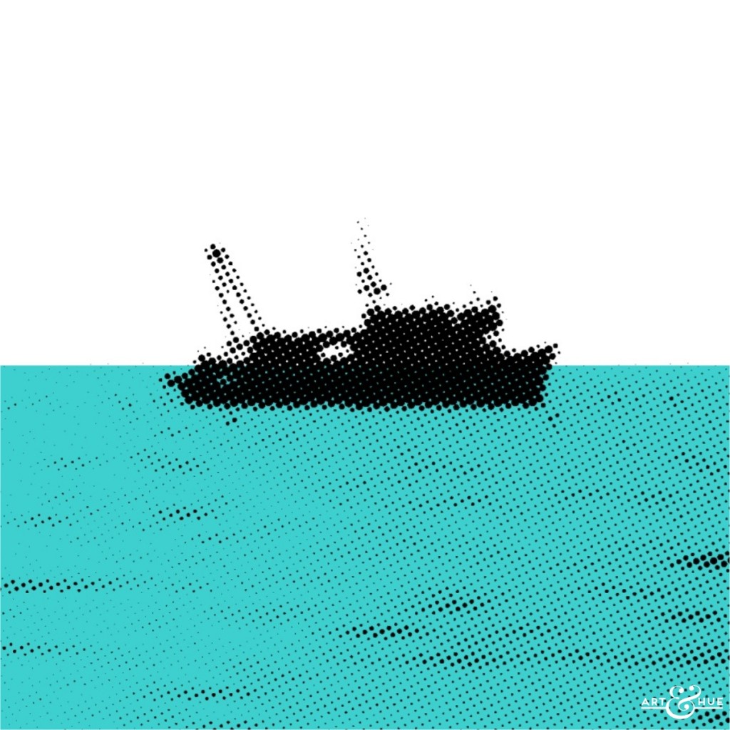 Minimal Beach Ocean - Graphic Pop Art | Art & Hue