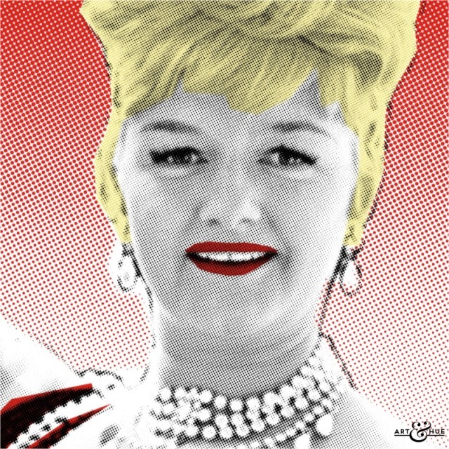 Joan Sims pop art print of the star of the Carry On films | Art & Hue