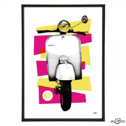Scooter - Mid-Century Motoring - Stylish Pop Art | Art & Hue