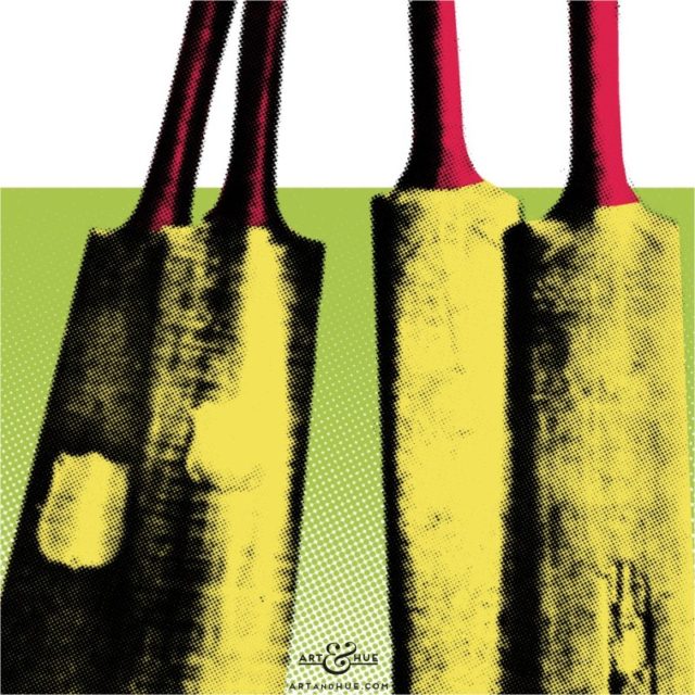 Cricket Bats & Balls - Stylish Pop Art - Bespoke & Custom Art | Art & Hue